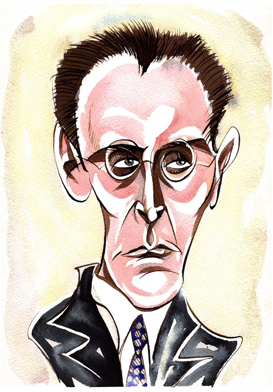 Anton von Webern - caricature by Neale Osborne