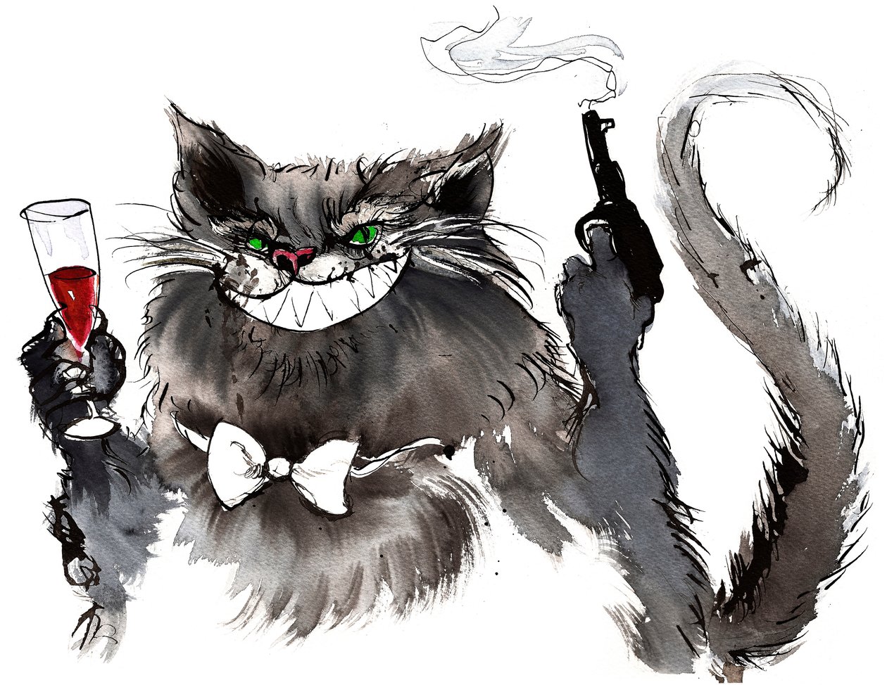 Behemoth with pistol, giant cat character (from The Master and ...