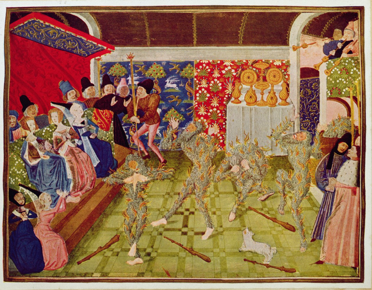 The Bal des Ardents, 28th January 1393, from 'Froissart's Chronicle'
