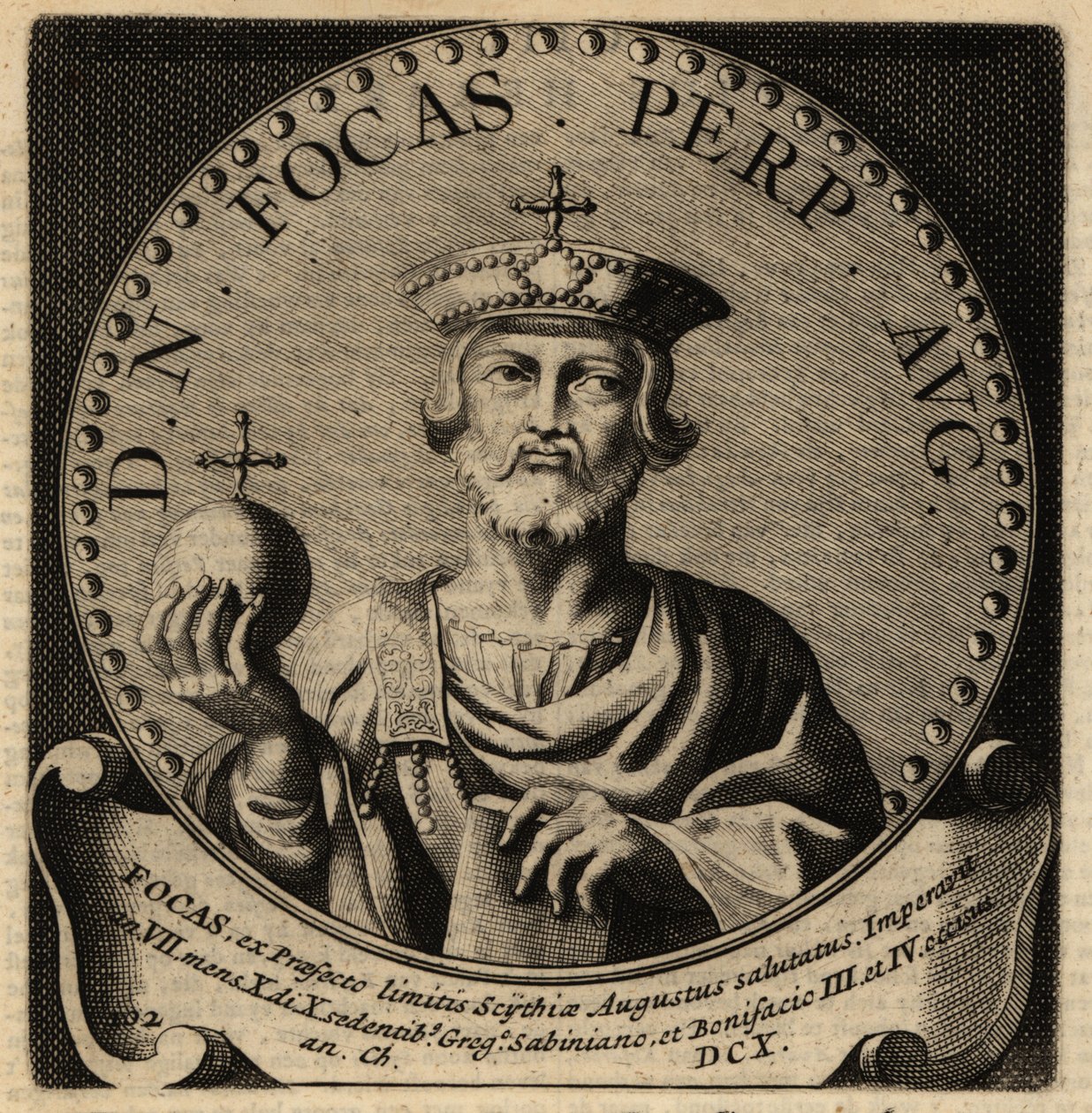 Portrait of Roman Emperor Phocas by Netherlandish School