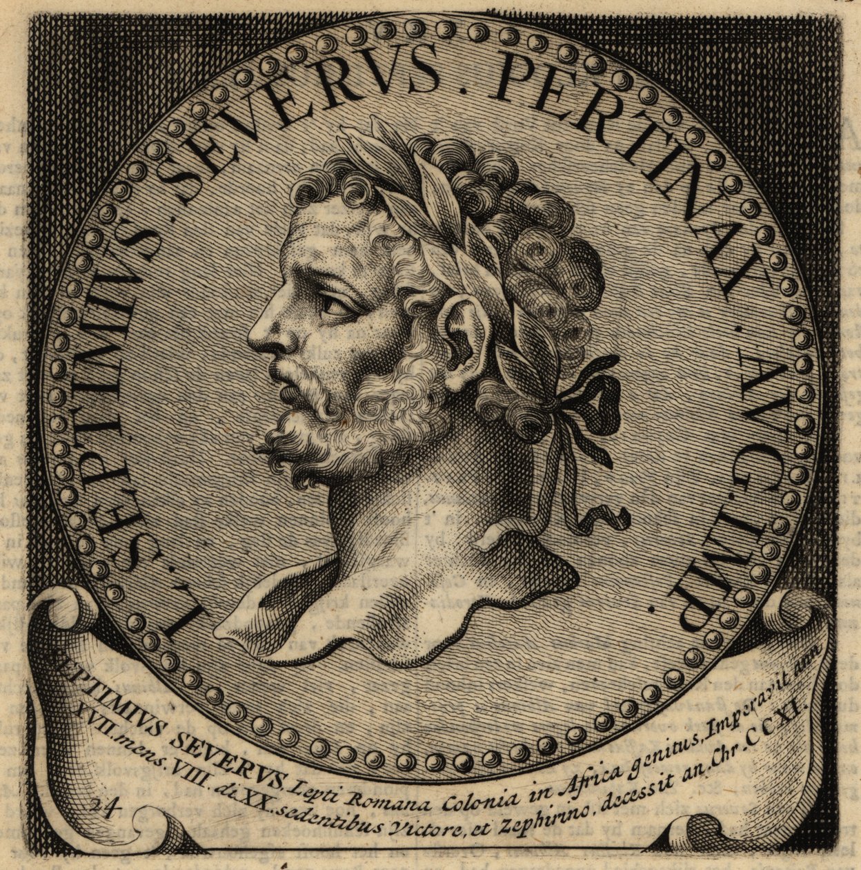Portrait of Roman Emperor Septimius Severus