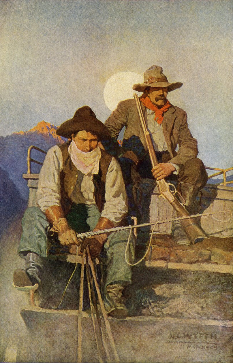 Diligence Driver and Guard with an Army Crossing the Western Regions ...