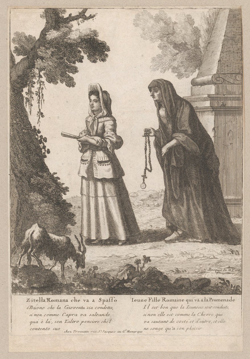 Young Roman Girl Going for a Walk, 1648-1700