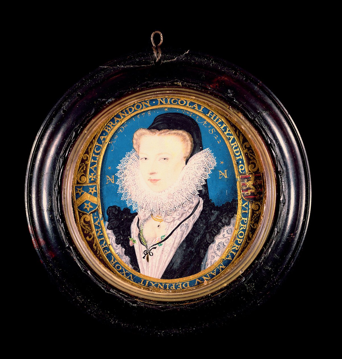 Alice Brandon, Mrs Hilliard, 1578 by Nicholas Hilliard