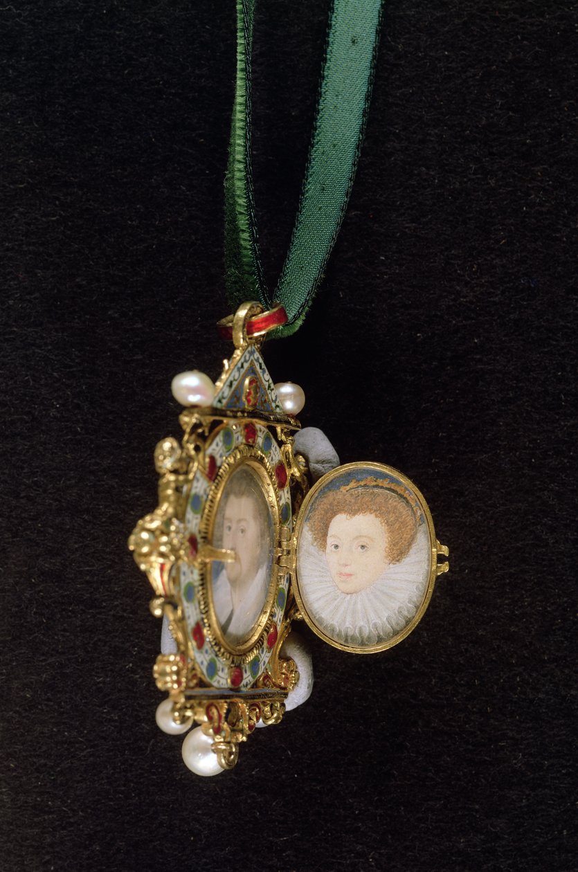 The Gresley Jewel, with miniature portraits of Sir Thomas Gresley and ...