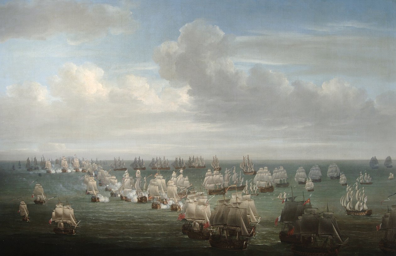 The Battle of Trafalgar by Nicholas Pocock: Fine art print