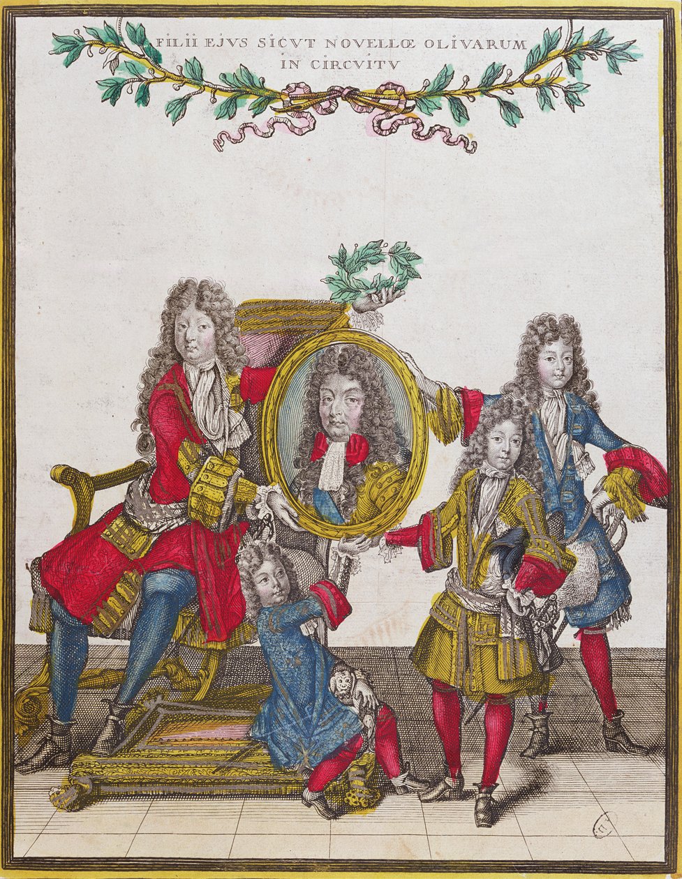 The French Royal Family Holding a Portrait of Louis XIV