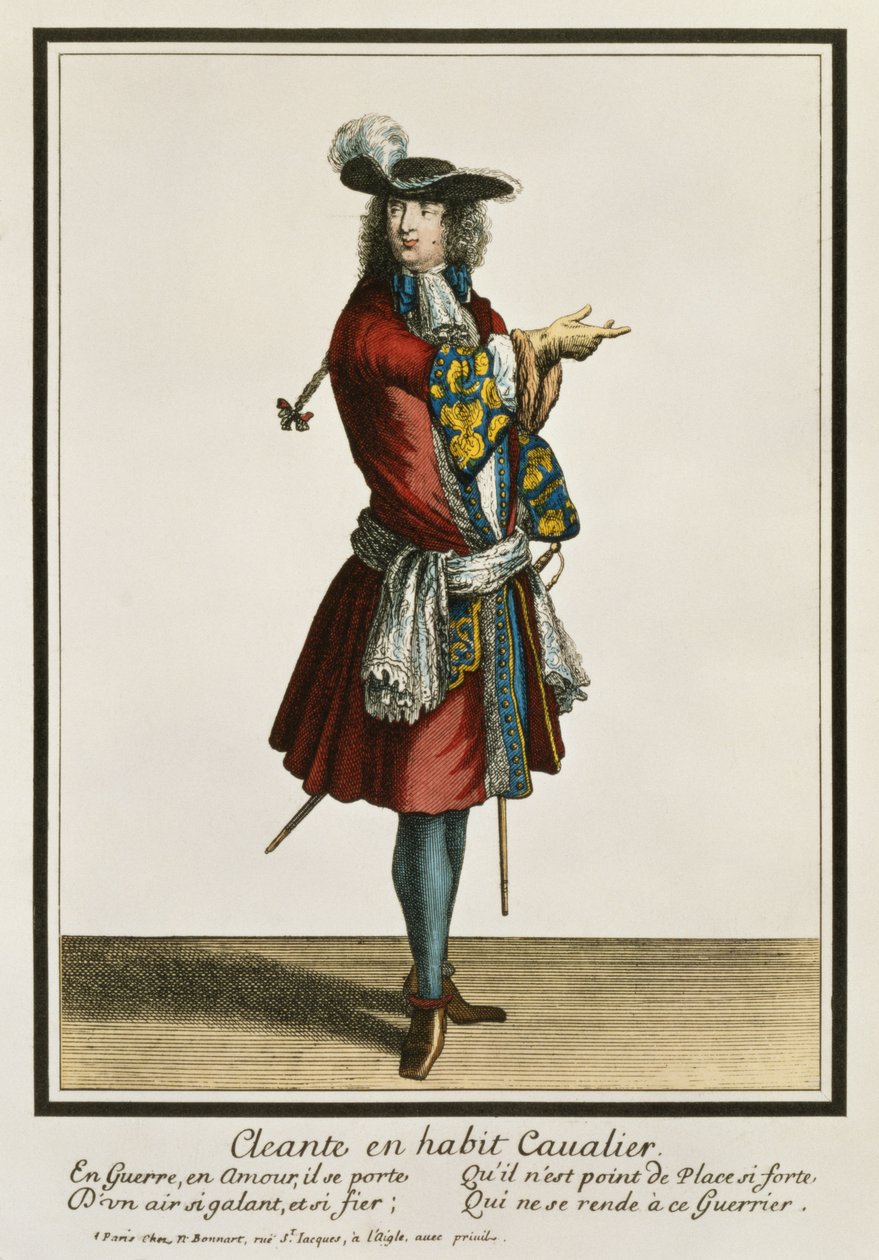 Cleante Dressed as a Cavalier, fashion plate