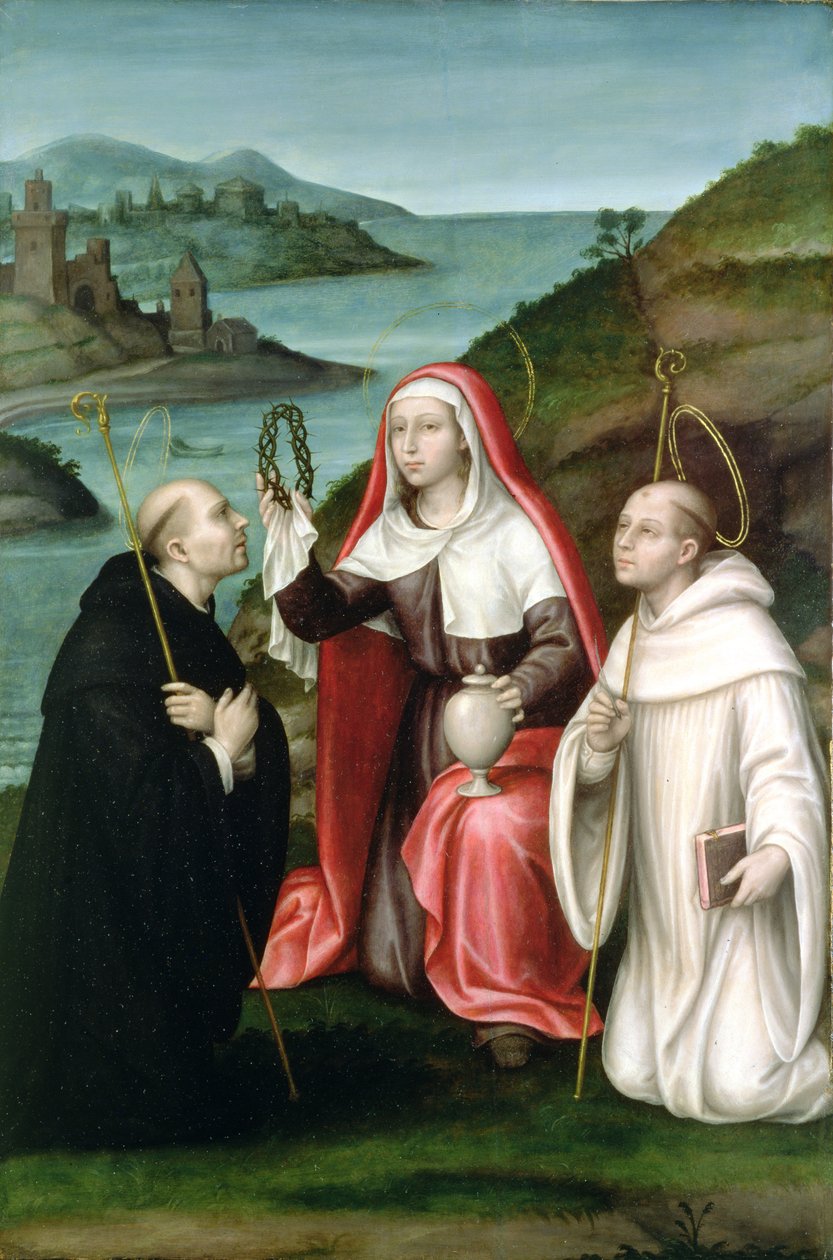 St. Mary Magdalene with St. Dominic and St. Bernard, c.1580 (panel)