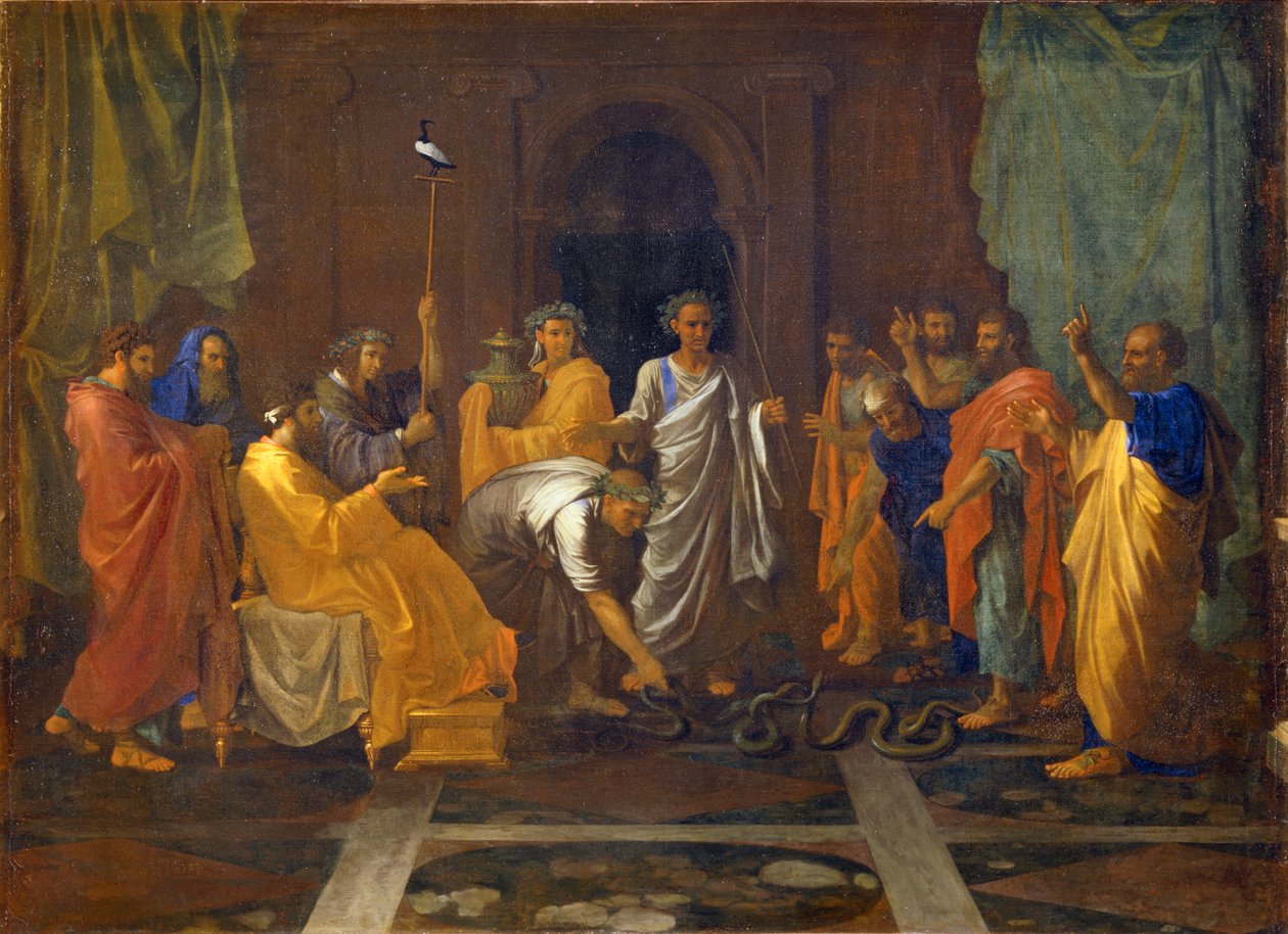 Moses Turning Aaron's Rod into a Serpent