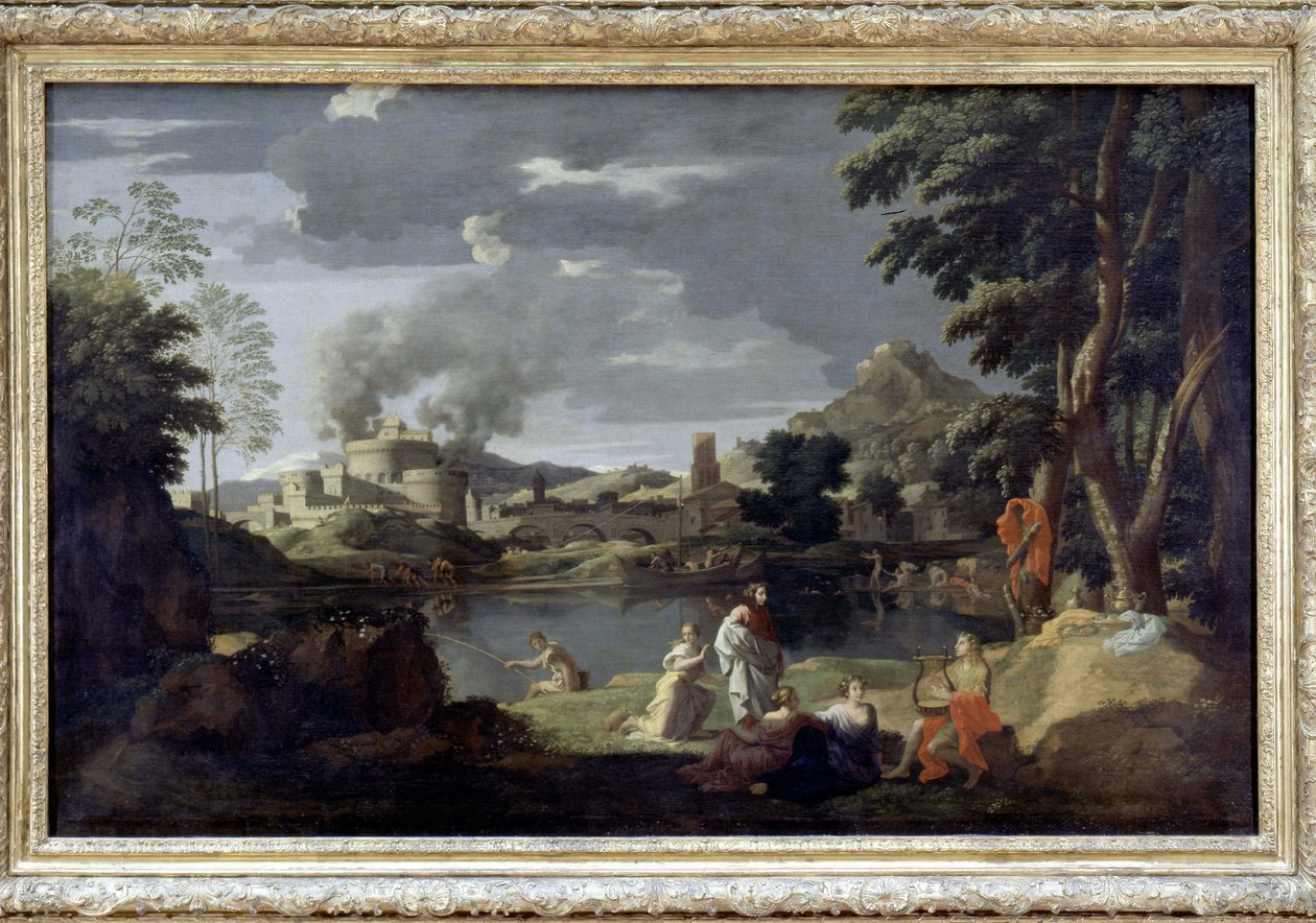 Orpheus and Eurydice by Poussin, Louvre Museum