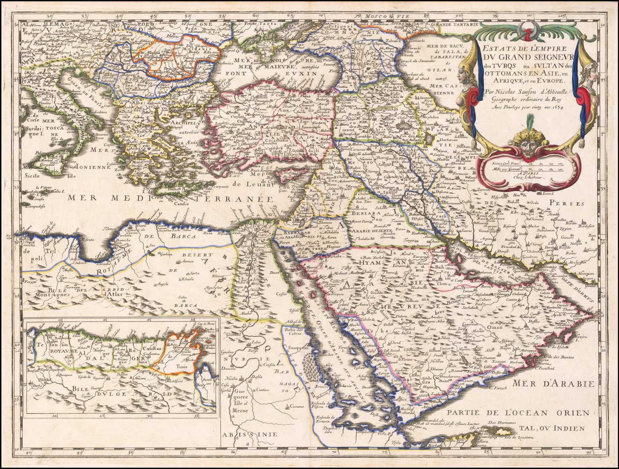 1654 Map - States of the Empire of the Great Lord of the Turks or ...