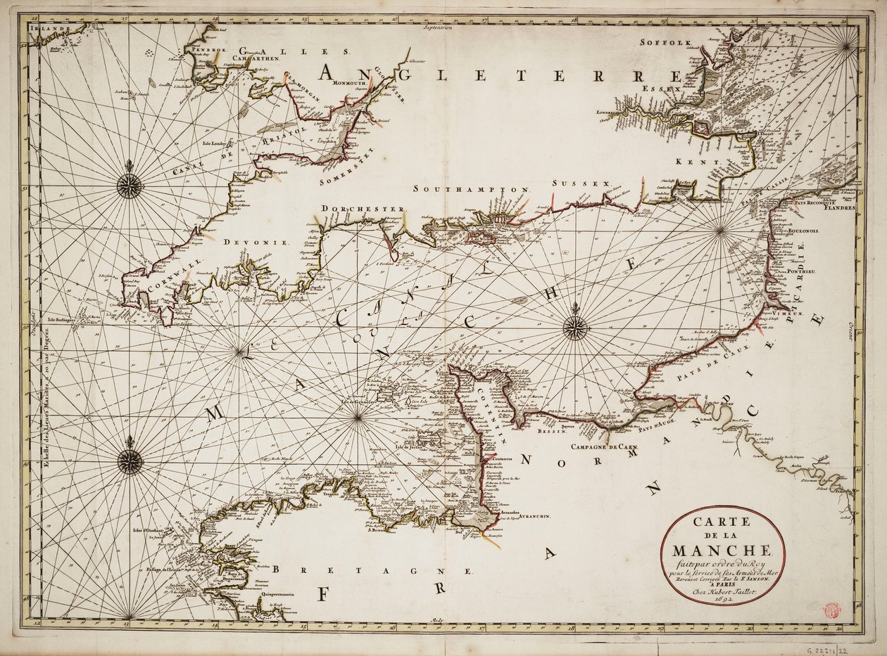 Chart of the English Channel and the Atlantic Coasts of Southern ...