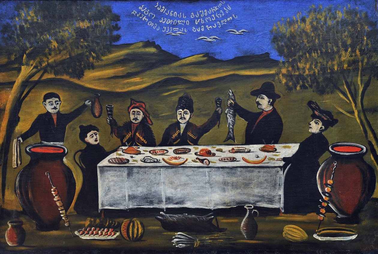 Family Picnic by Niko Pirosmani: Buy fine art print