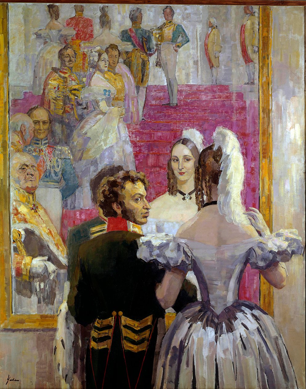 Russian Poet Alexander Pushkin and His Wife Natalia Gontcharova at the ...