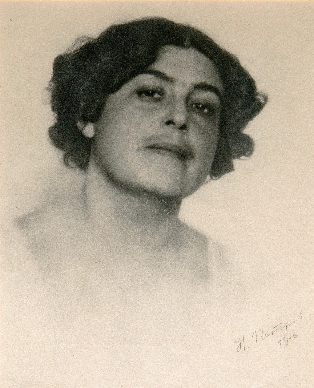 Portrait of the Russian Actress Voronets, 1916