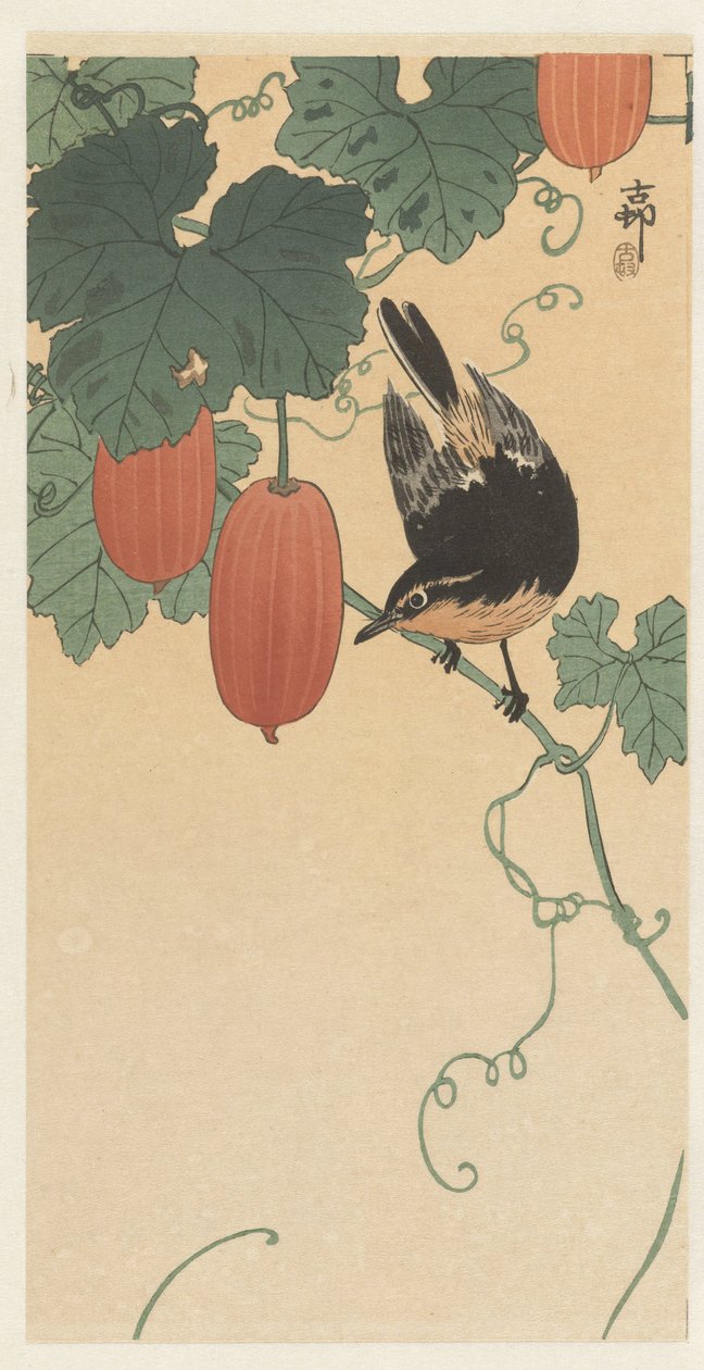 Bird and khaki by Ohara Koson: Buy fine art print