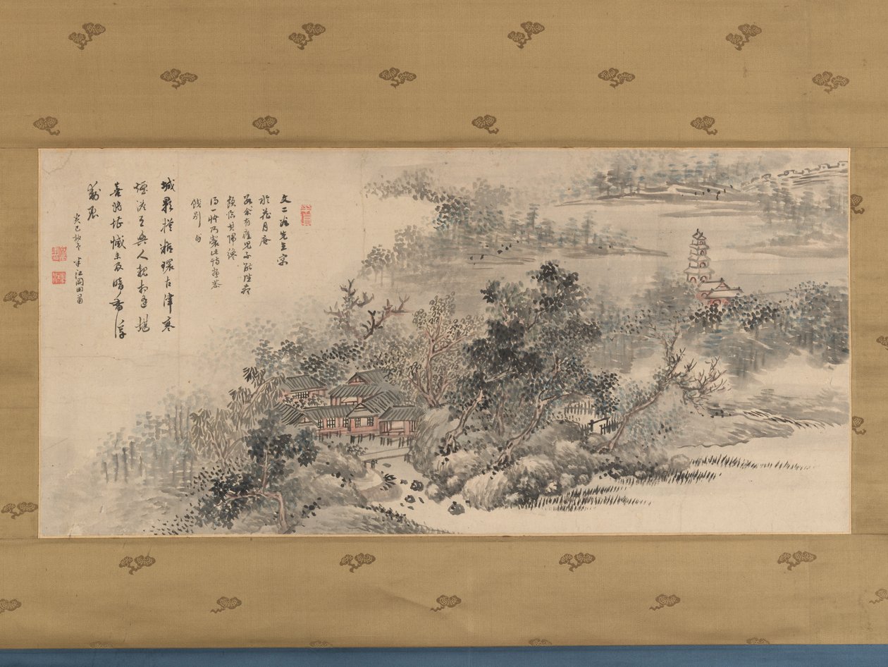 Farewell Gift to Tani Bunji by Okada Hanko: Fine art print
