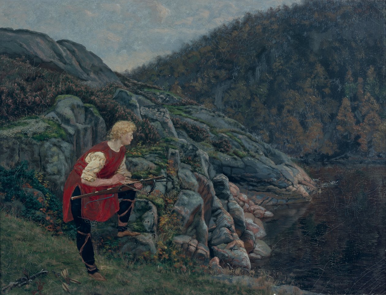 Duck Hunter in Holskov by Olaf Isaachsen: Fine art print