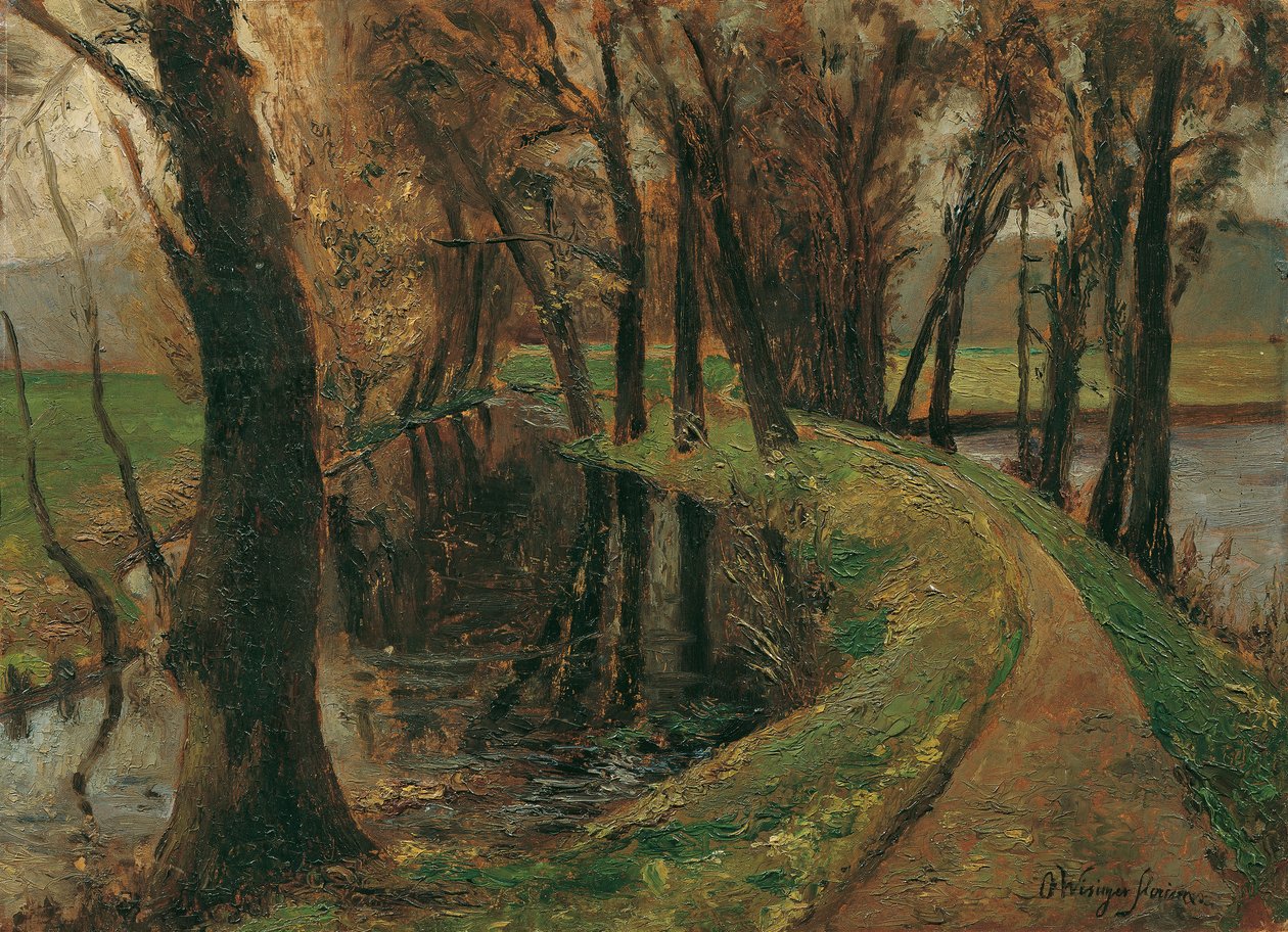 Avenue by the Pond by Olga Wisinger-Florian