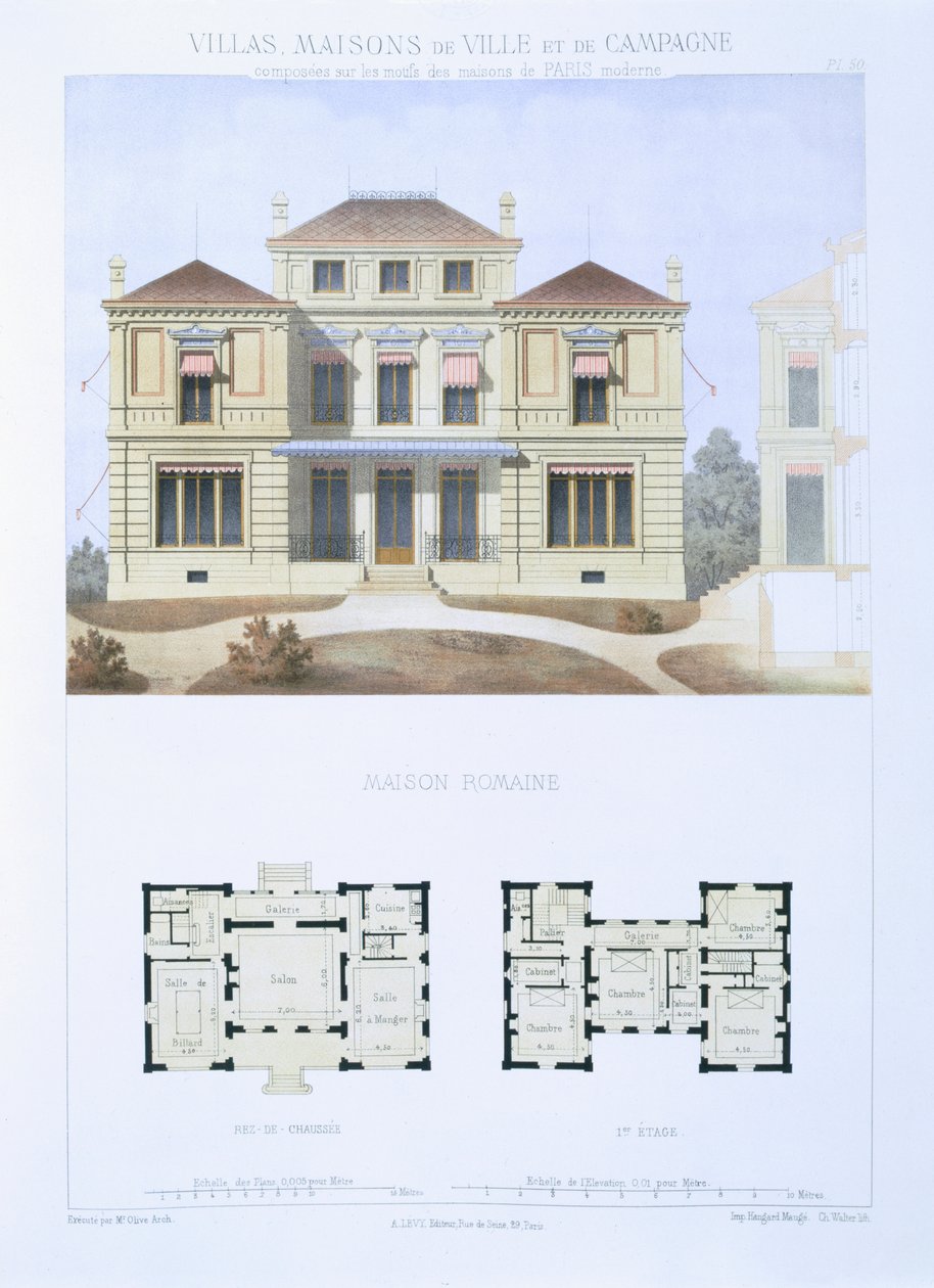 Modern Roman House Plan And Elevation Top 50 2 Storey Building