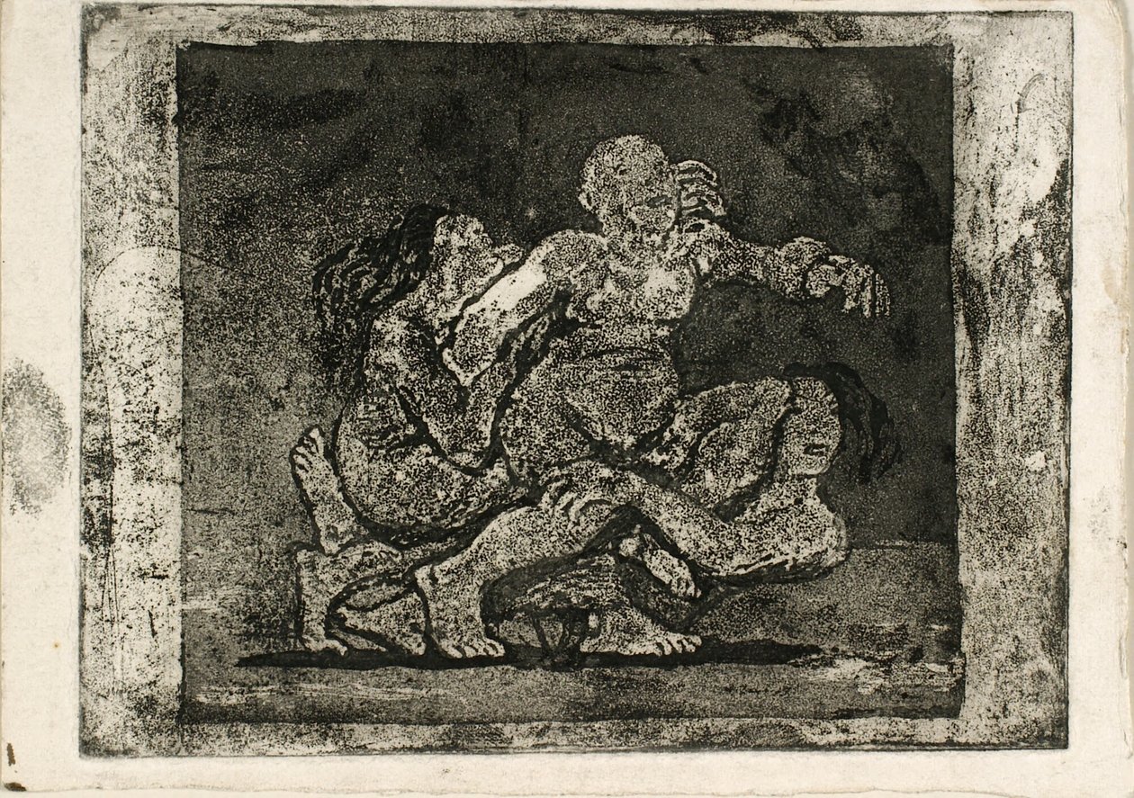 Two Women Fighting Over a Man by Oluf Hartmann