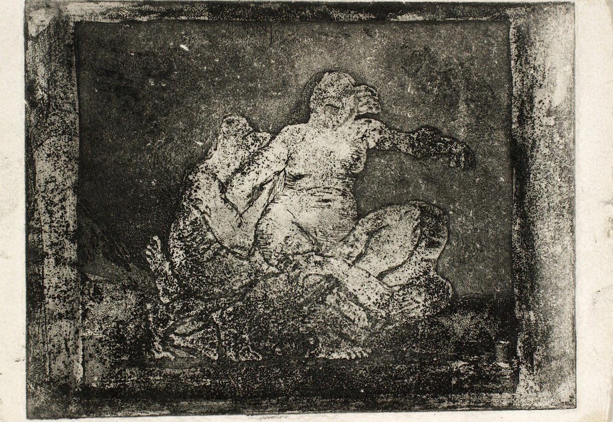 Two Women Fighting Over a Man by Oluf Hartmann