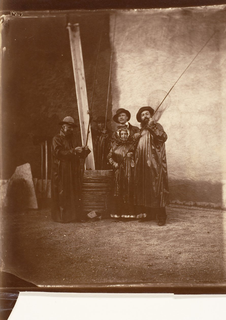 The Artist, His Mother, and Friends in Fishing Garb
