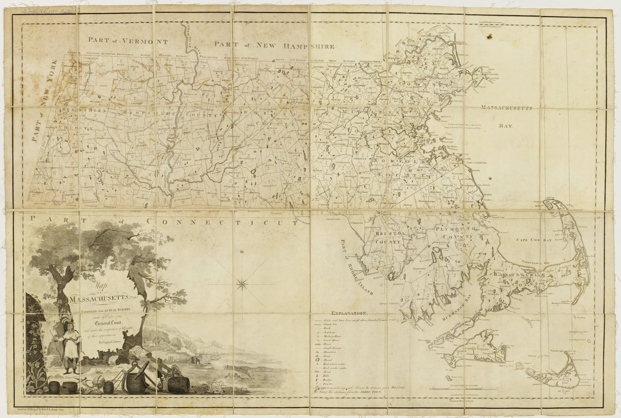 Map of Massachusetts Proper: Compiled from Actual Surveys Made by Order ...