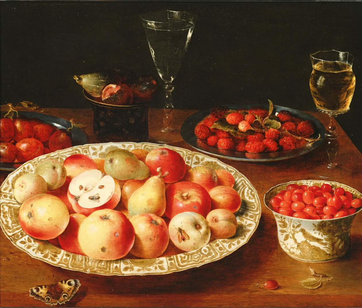 Still Life with Fruit in Wan-Li Porcelain Bowls