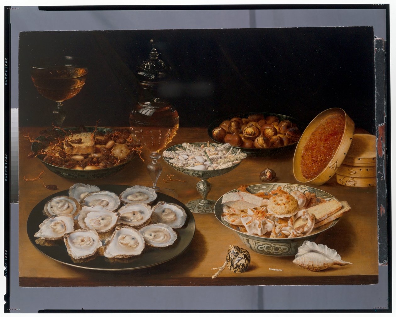 Still Life Of Oysters On A Pewter Plate