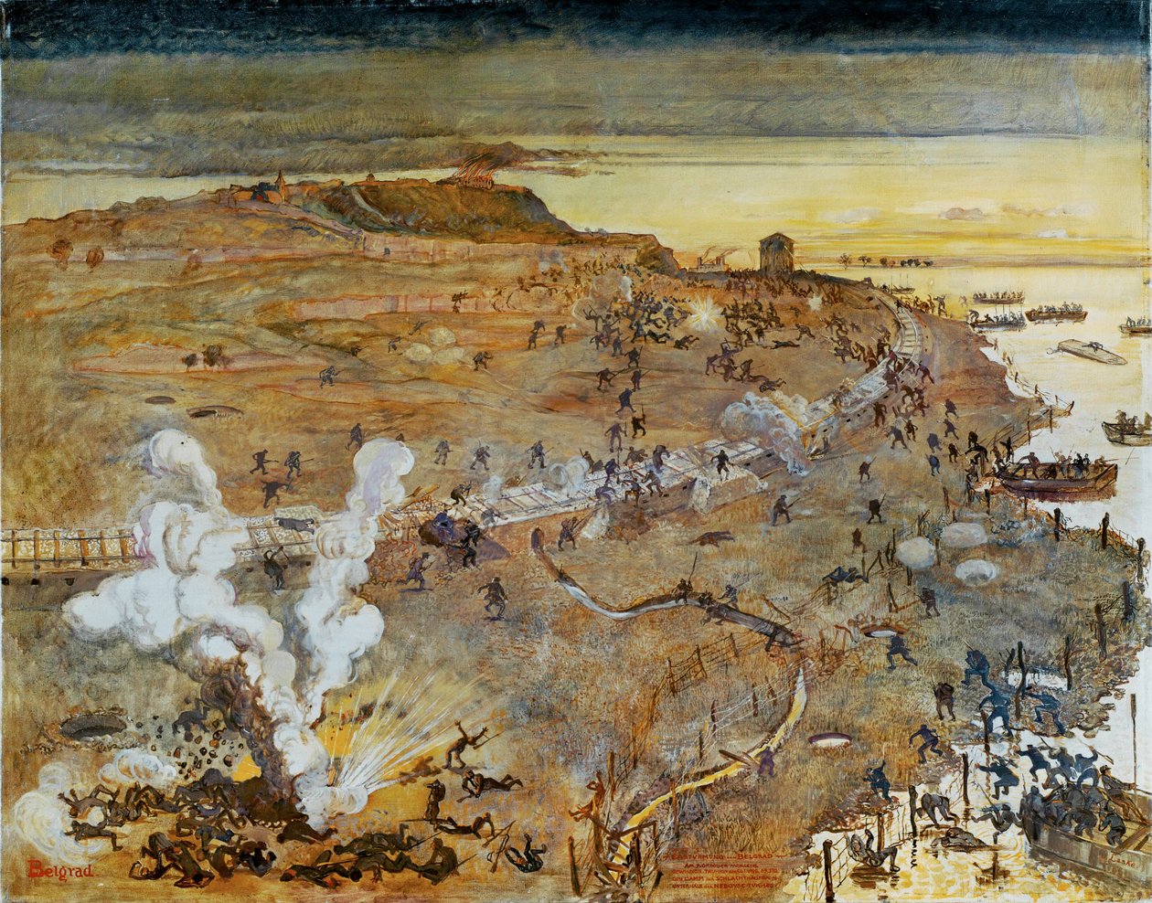 The battle of Belgrade by Oskar Laske: Buy fine art print