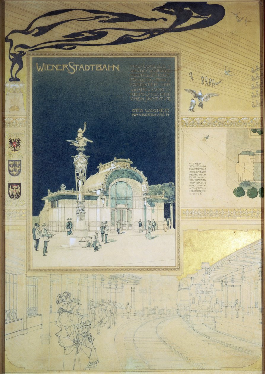 The Stadtbahn Pavilion of the Vienna Underground Railway, Design ...