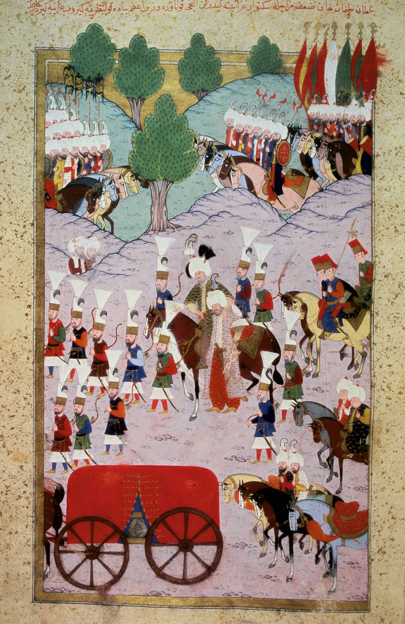 Representation of Sultan Soliman I and his army