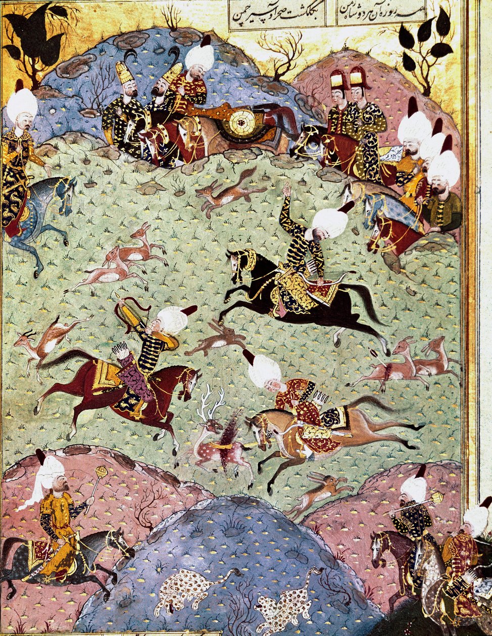 The Ottoman Emperor Suleyman I the Magnificent hunting