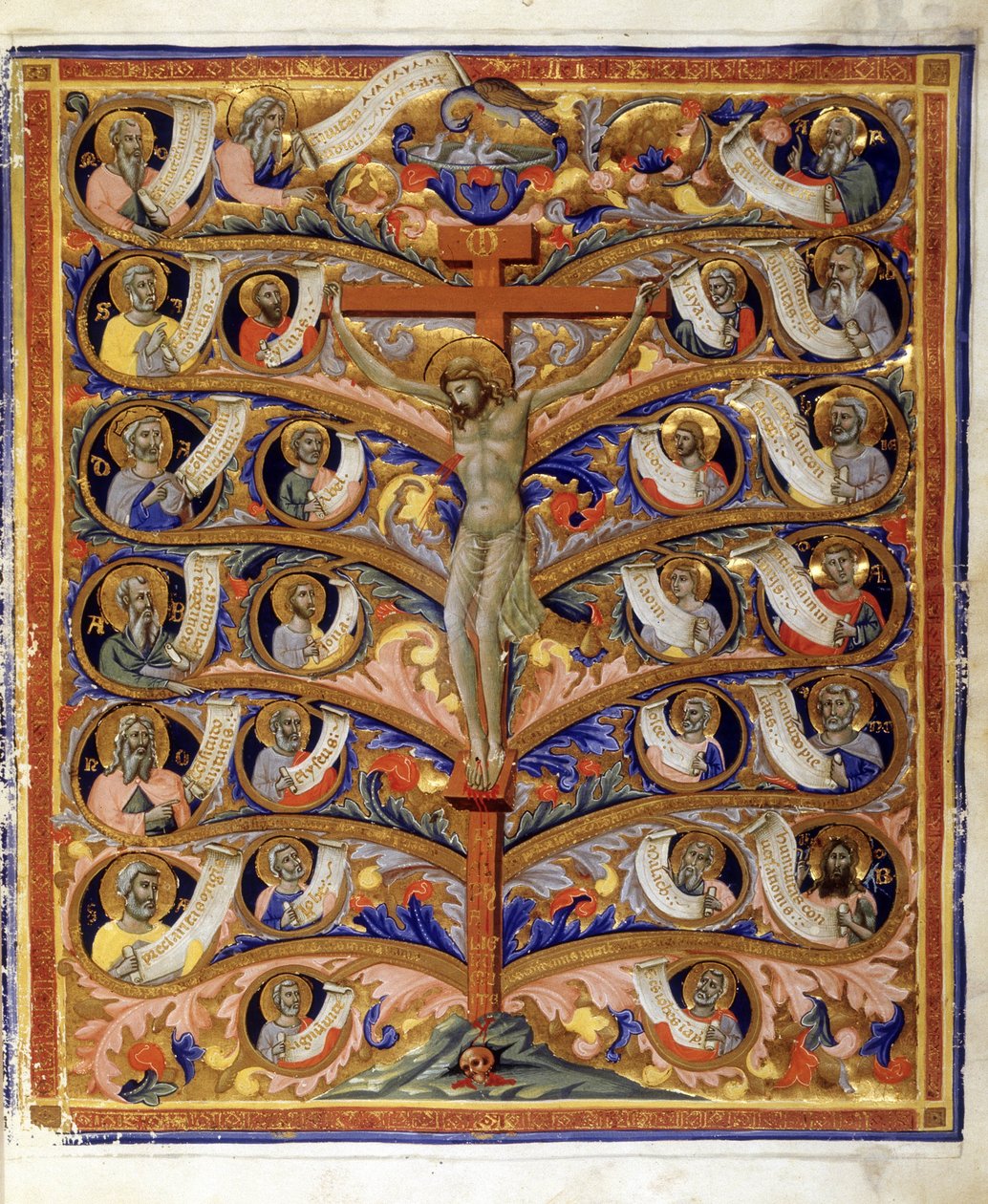 Tree of Life, or Tree of the Cross, illustration from the Trivulziana ...
