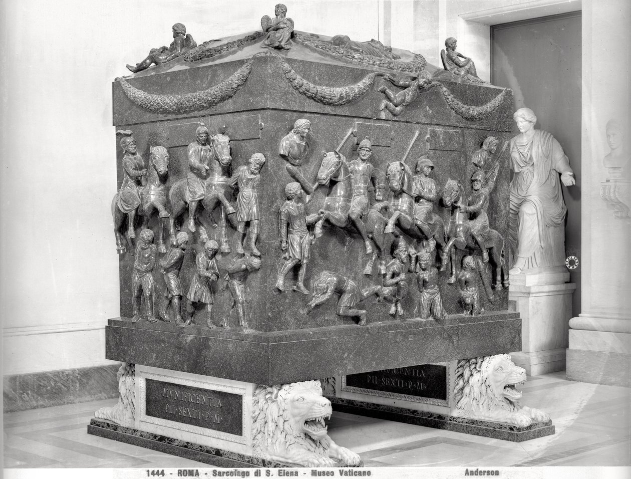 Sarcophagus of St. Helena depicting Roman cavaliers and Barbarian prisoners