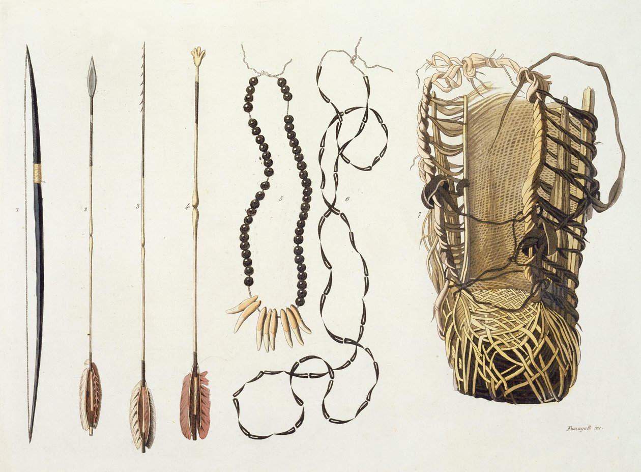 Weapons, Tools and Jewellery of Puri and Botocudos Tribes, Rio Grande ...