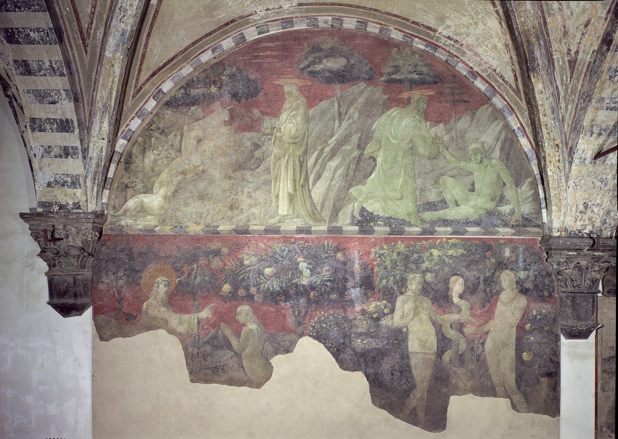 The Creation of the Animals and of Adam (upper section) the Creation of ...