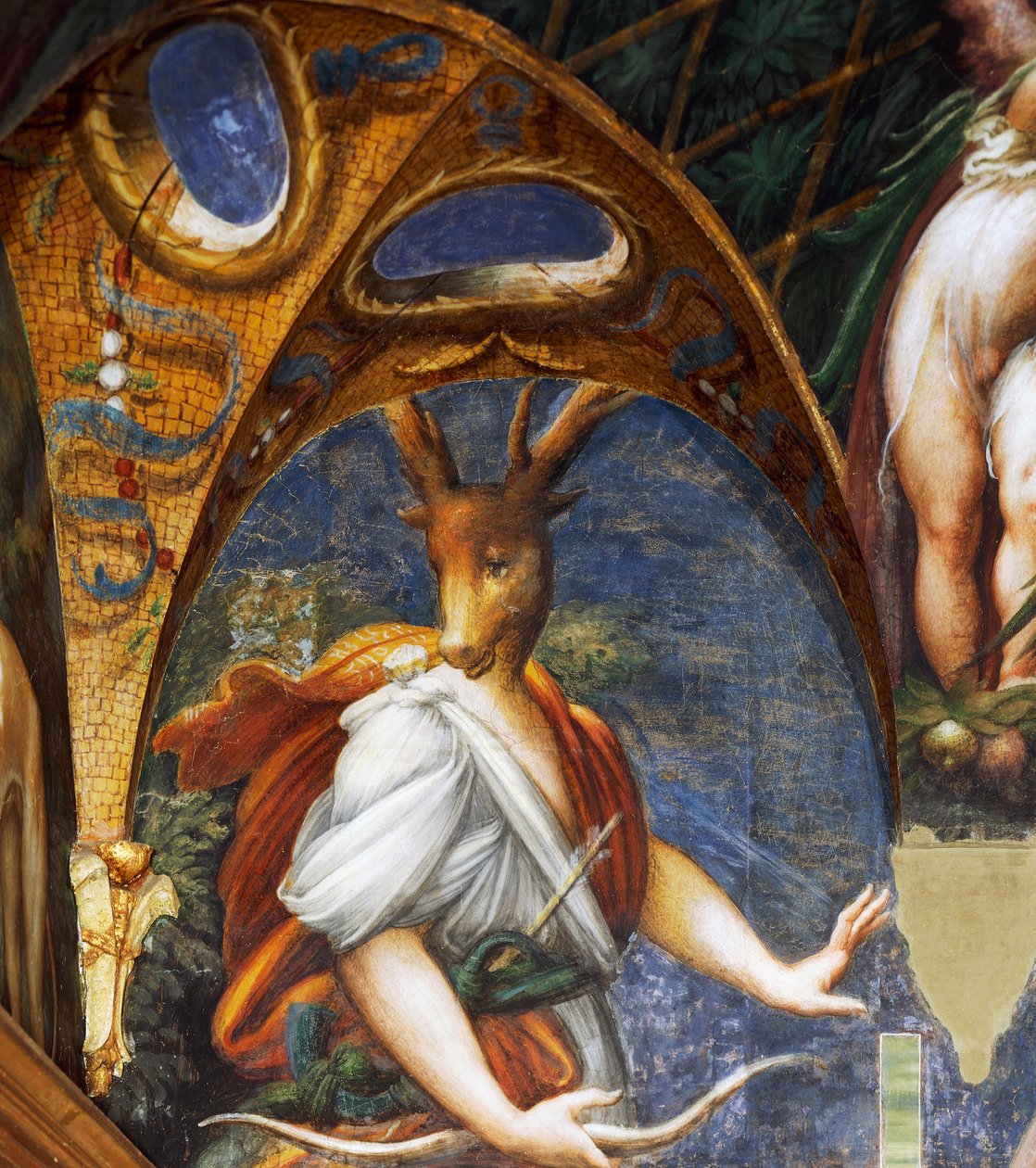 Actaeon turned into stag by Diana, (detail) of the Diane and Acteon hall