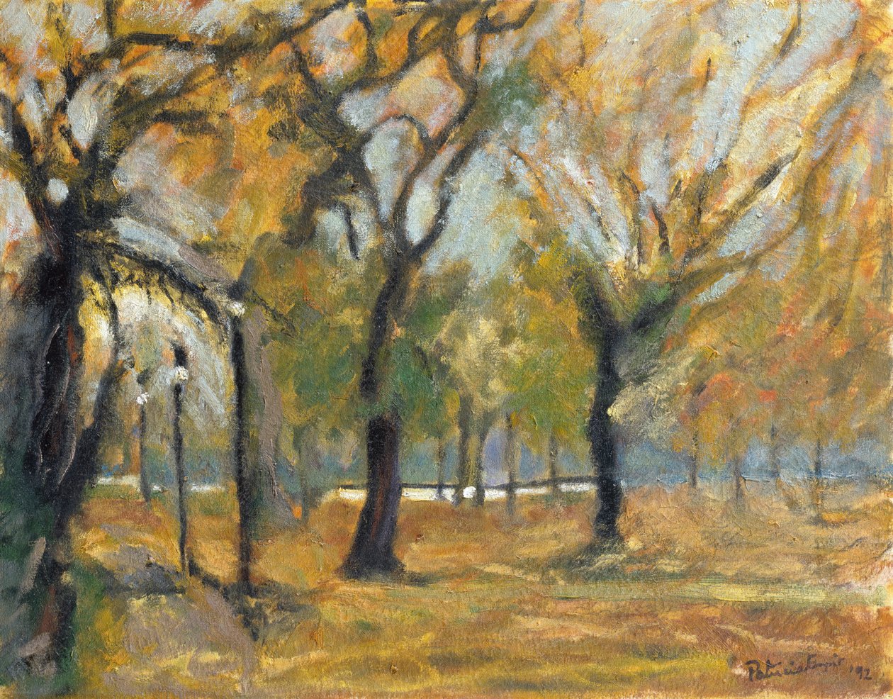 Gas Lights in Hyde Park by Patricia Espir: Fine art print