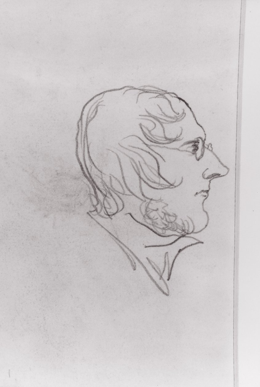 Self portrait in profile by Patrick Branwell Bronte