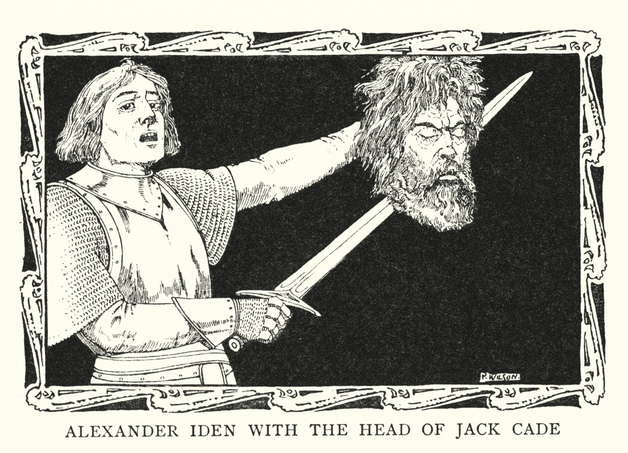 Alexander Iden with the head of Jack Cade