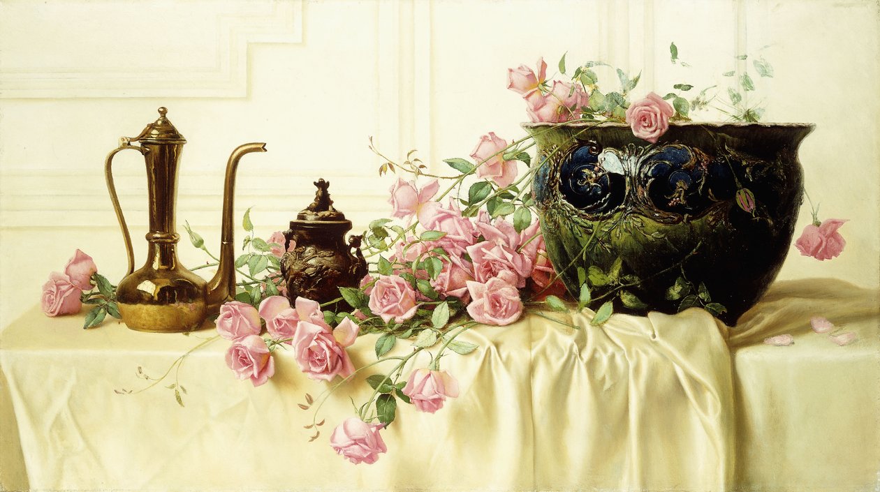 Pink Roses by Paul Alfred de Curzon: Buy fine art print