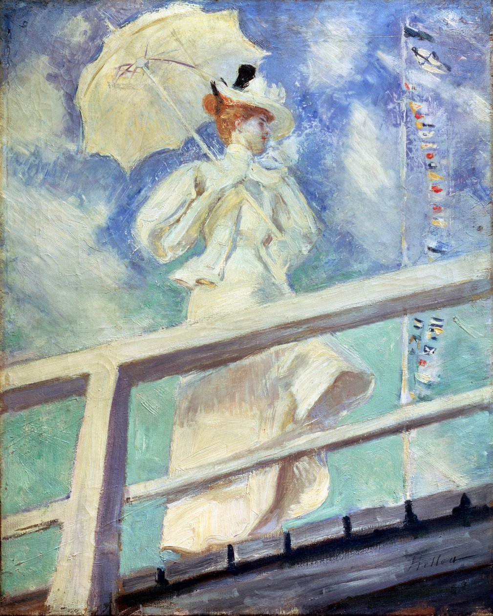 Lady in White by Paul Helleu: Premium art reproduction