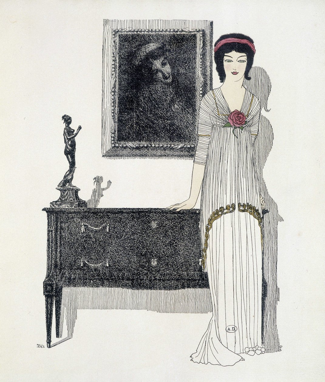 Creation of Paul Poiret from 'Les Dresses de Paul Poiret', drawing by ...