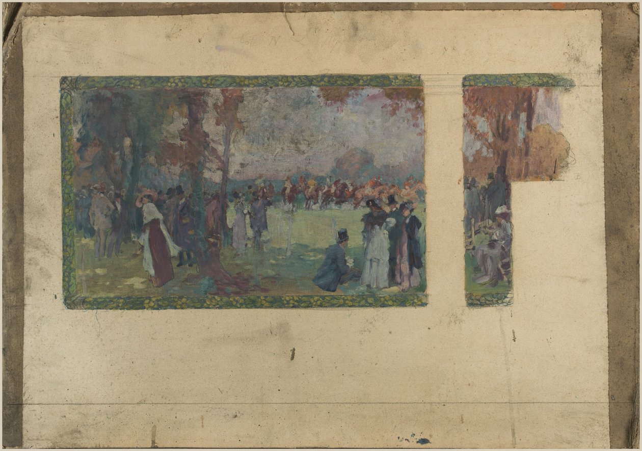 Sketch for Saint-Ouen town hall: The Saint-Ouen Hippodrome, 4th quarter ...