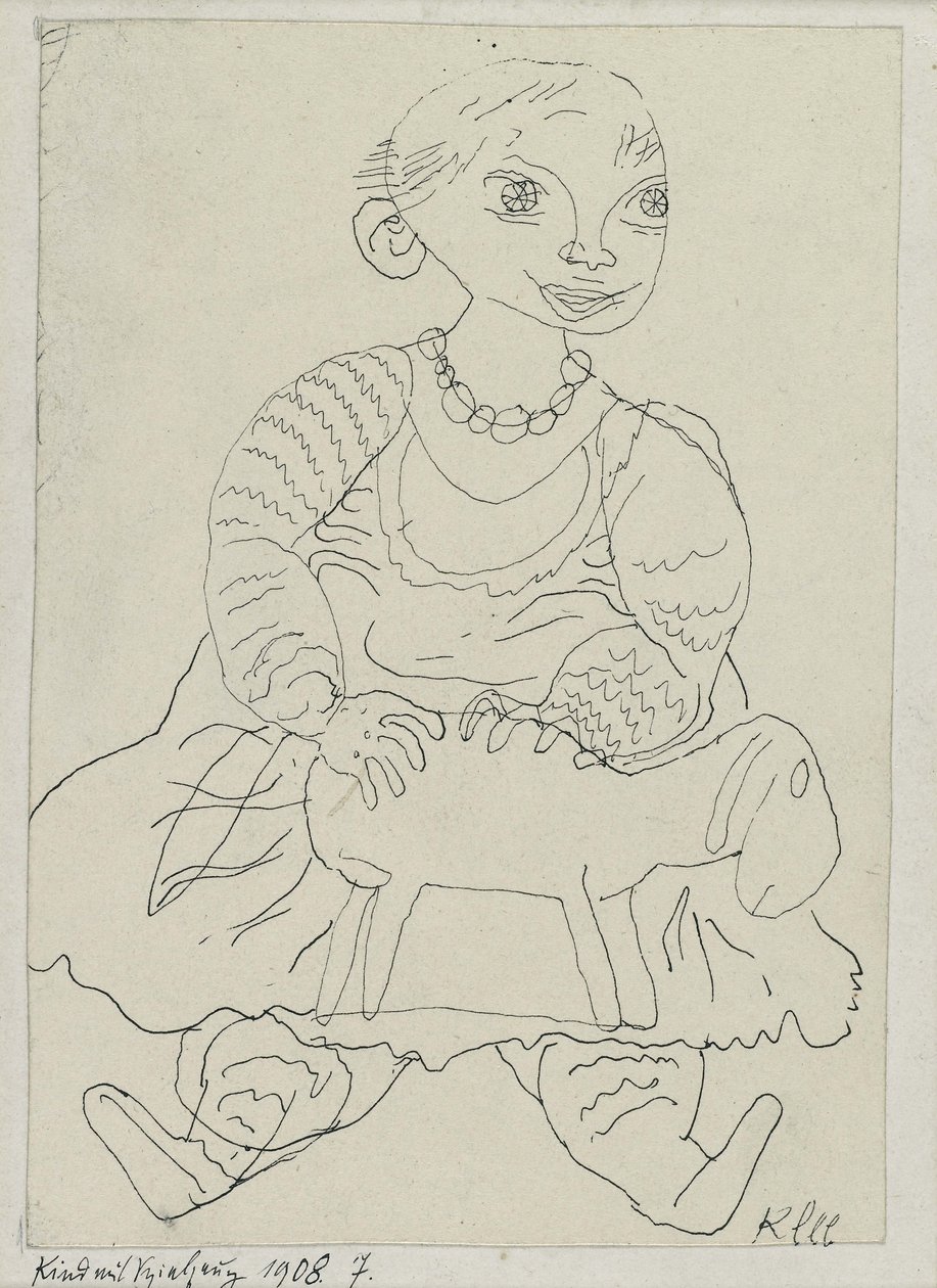 Child with a Toy by Paul Klee: Premium art reproduction