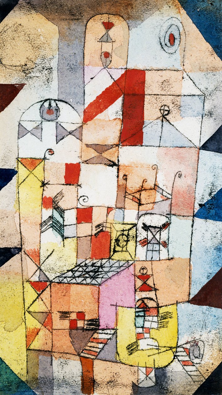 House interior by Paul Klee: High-quality fine art print