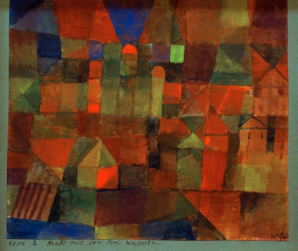 City with Three Domes by Paul Klee: Premium art reproduction